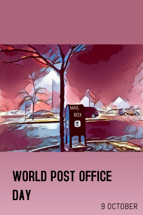WORLD POST OFFICE DAY Template | PosterMyWall