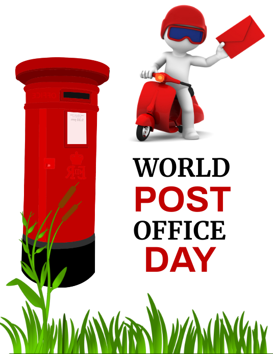 WORLD POST OFFICE DAY Template PosterMyWall world-post-office-day-template-postermywall