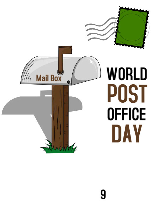 WORLD POST OFFICE DAY Template | PosterMyWall