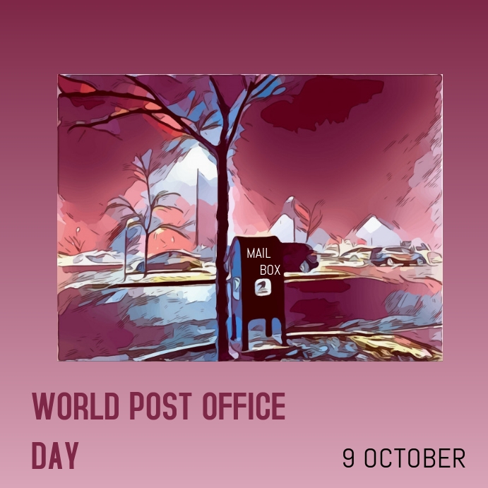 Copy of WORLD POST OFFICE DAY | PosterMyWall