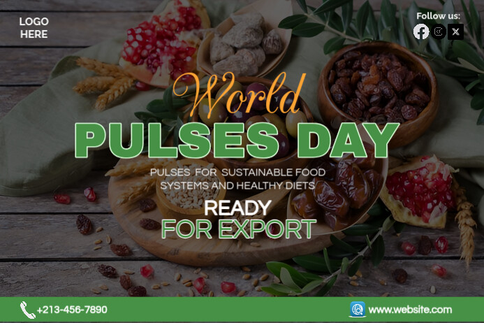 WORLD PULSES DAY TEMPLATE | PosterMyWall