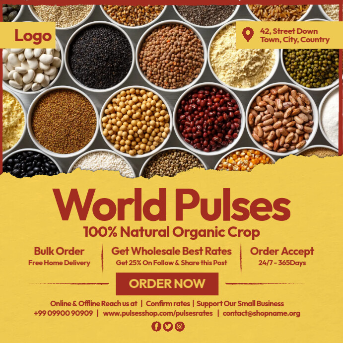 World Pulses Sale Post Template | PosterMyWall