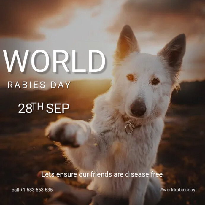 Plantilla de world rabies day | PosterMyWall