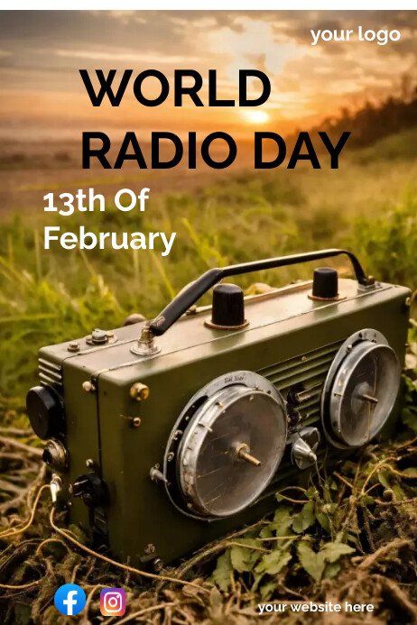 World radio day Template | PosterMyWall