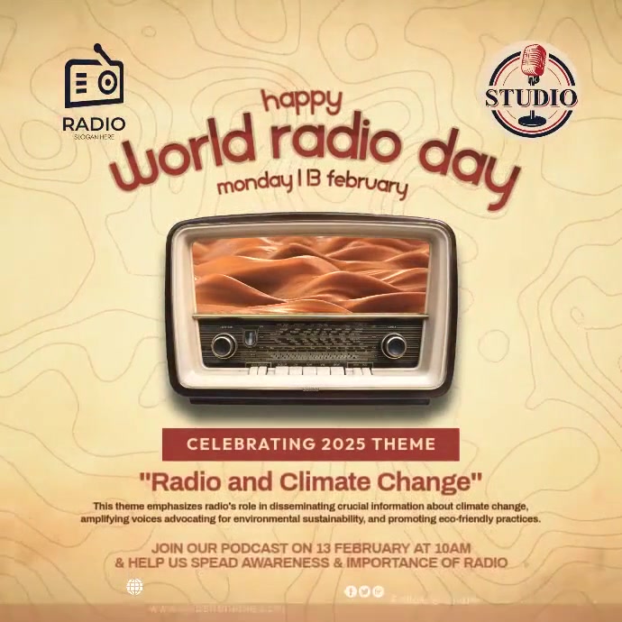World Radio Day Post Template | PosterMyWall