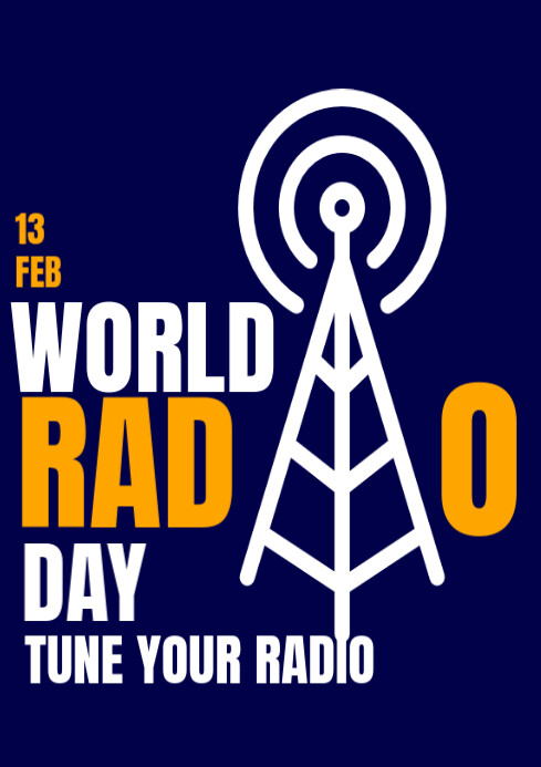 world radio day poster Template | PosterMyWall