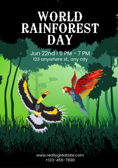 world rainforest day template | PosterMyWall