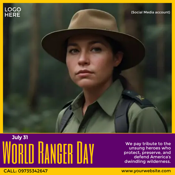 Copy of world ranger day template | PosterMyWall