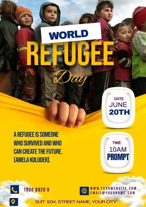 Copy of World refugee day, with refugee event day fly | PosterMyWall