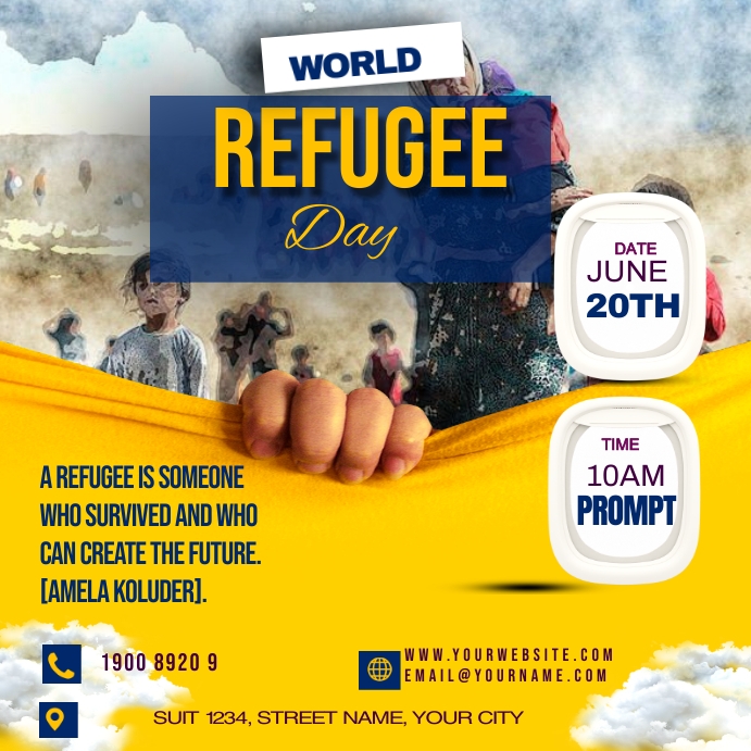 Copy of World refugee day, with refugee event day fly | PosterMyWall