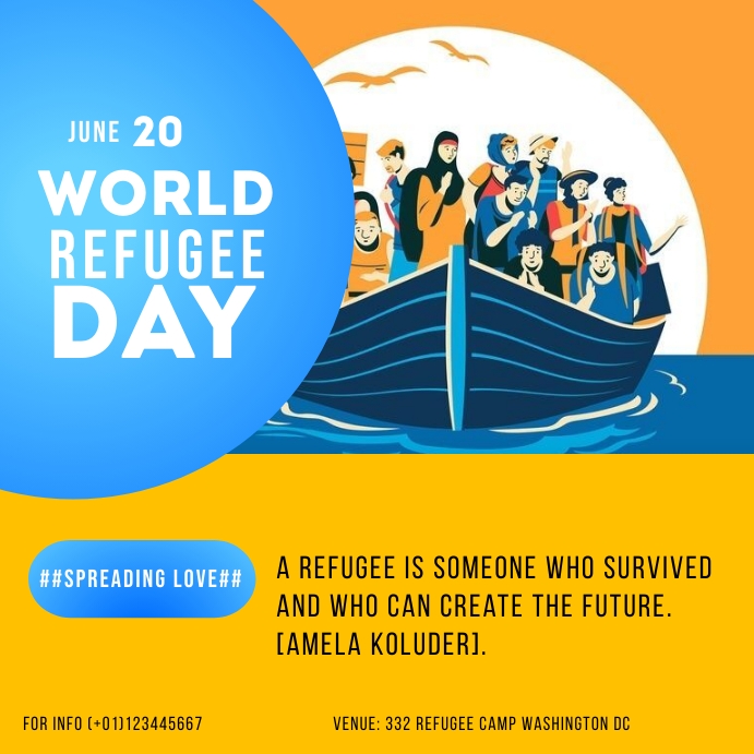 World refugee day, with refugee event day fly Template | PosterMyWall