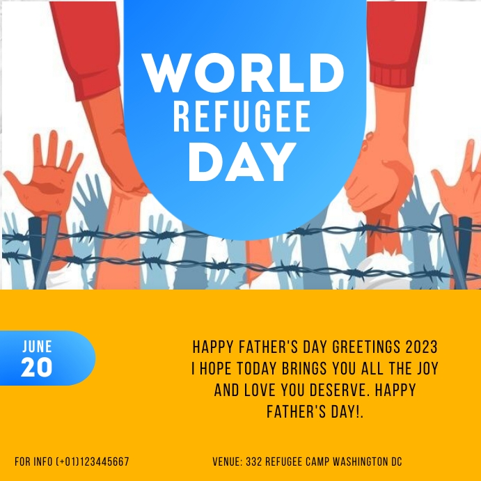World refugee day, with refugee event day fly Template | PosterMyWall