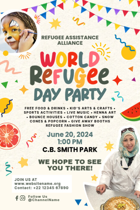 World Refugee Day Party Poster Template | PosterMyWall