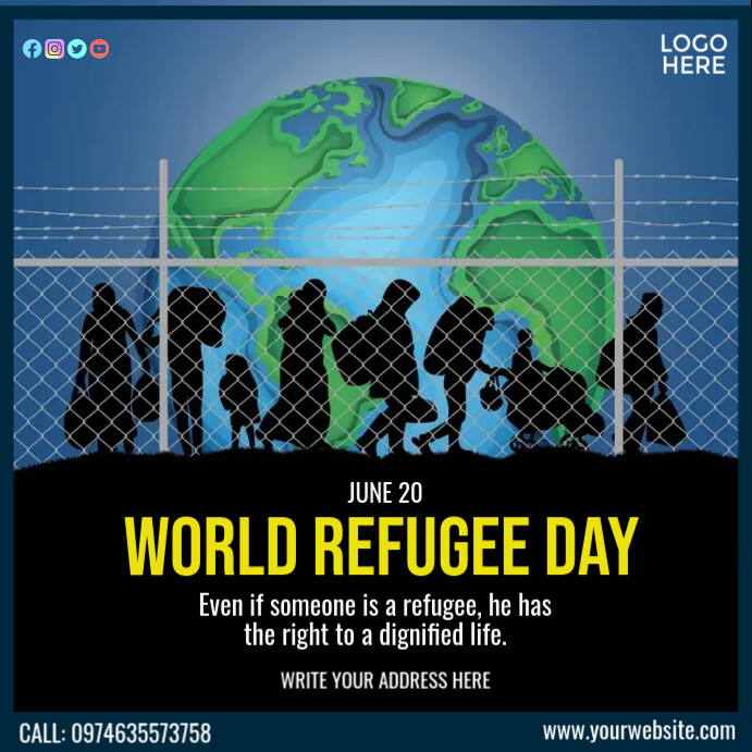 world refugee day template | PosterMyWall