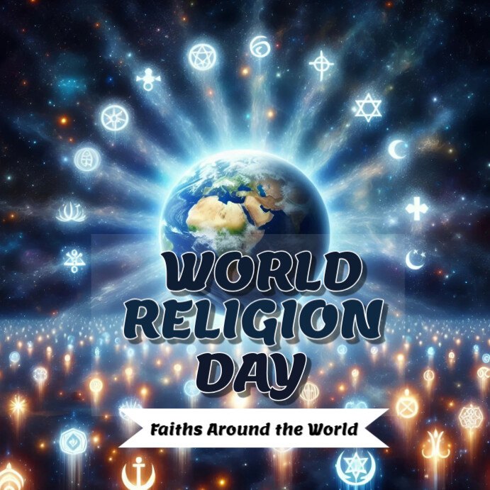 World Religion Day; Faiths Around the World Template | PosterMyWall