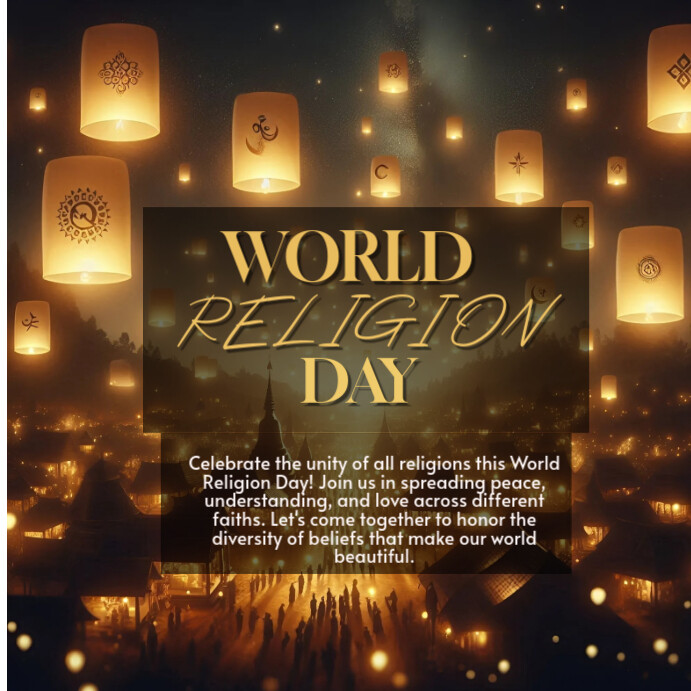 World Religion Day; Harmony in Faith Template | PosterMyWall