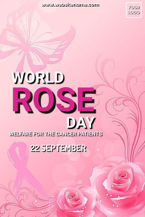 World rose day for welfare of cancer patients | PosterMyWall
