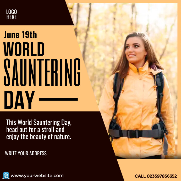 World Sauntering Day Template | PosterMyWall