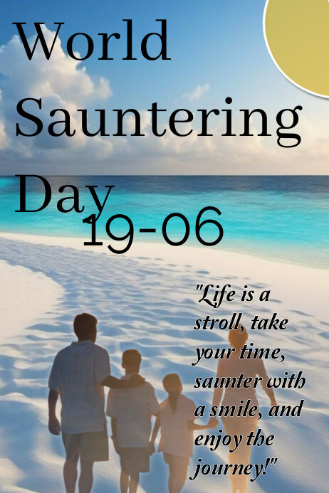 Plantilla de World sauntering day | PosterMyWall