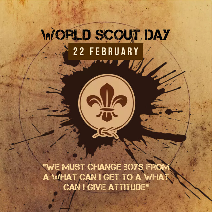 World Scout Day Greeting Instagram Post Templat | PosterMyWall