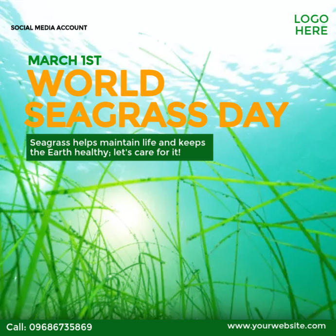 world seagrass day Template | PosterMyWall