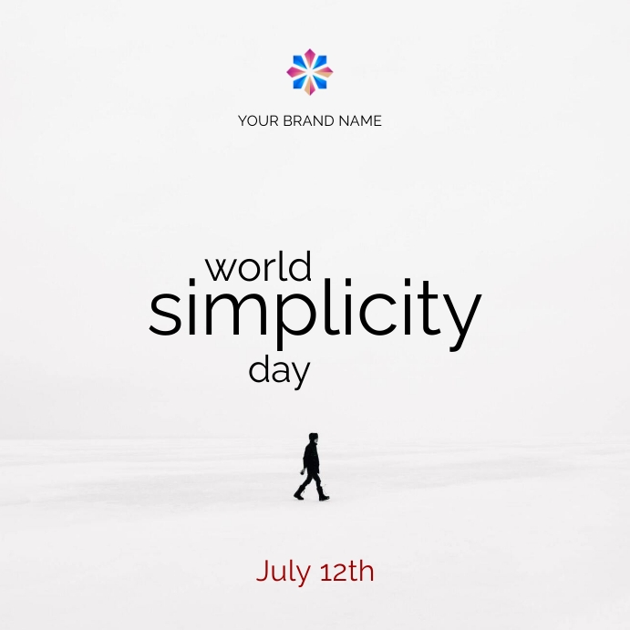 Plantilla de Folleto Del Día Mundial de La Simplicidad de Búsqueda ...