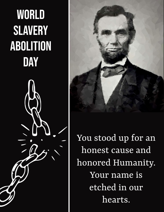 Plantilla de world slavery abolition day | PosterMyWall