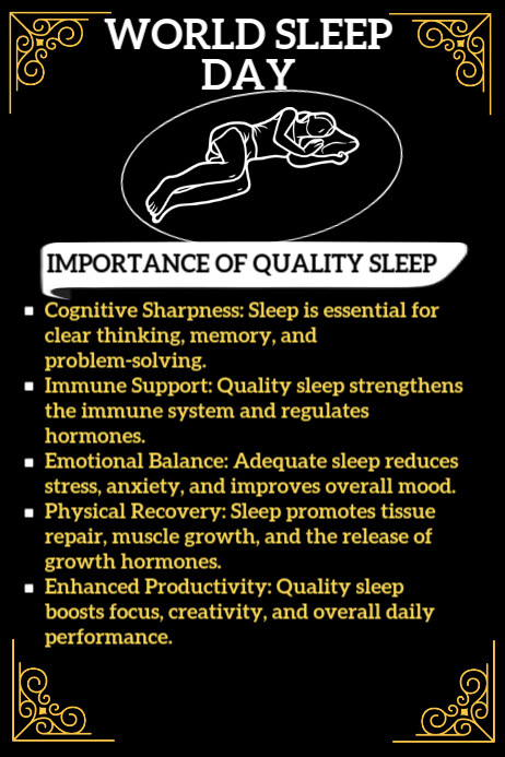 World Sleep Day Flyer Template | PosterMyWall