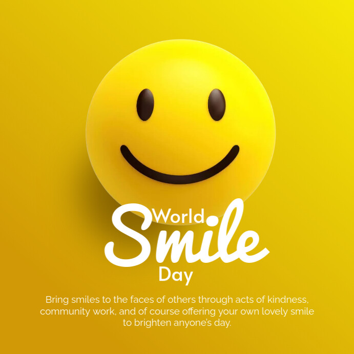 World Smile Day Instagram Post Template | PosterMyWall