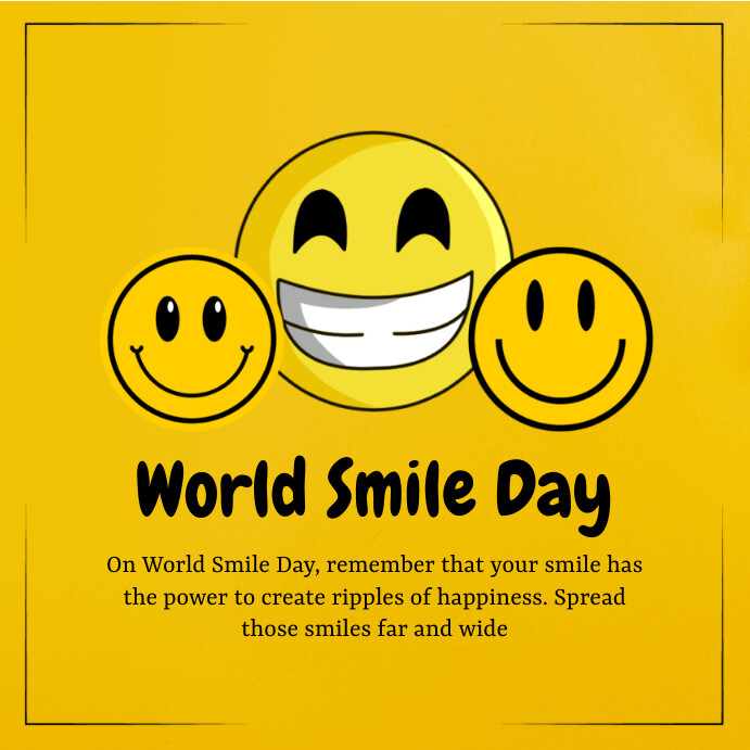 World Smile Day Instagram Post Template | PosterMyWall