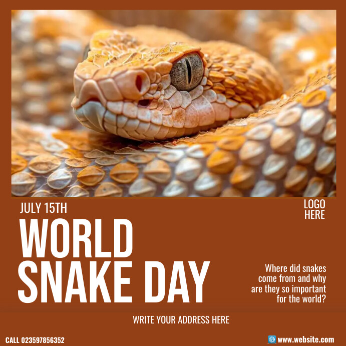 World Snake Day Template | PosterMyWall