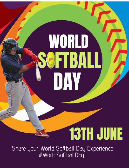 World softball day flyer Template | PosterMyWall