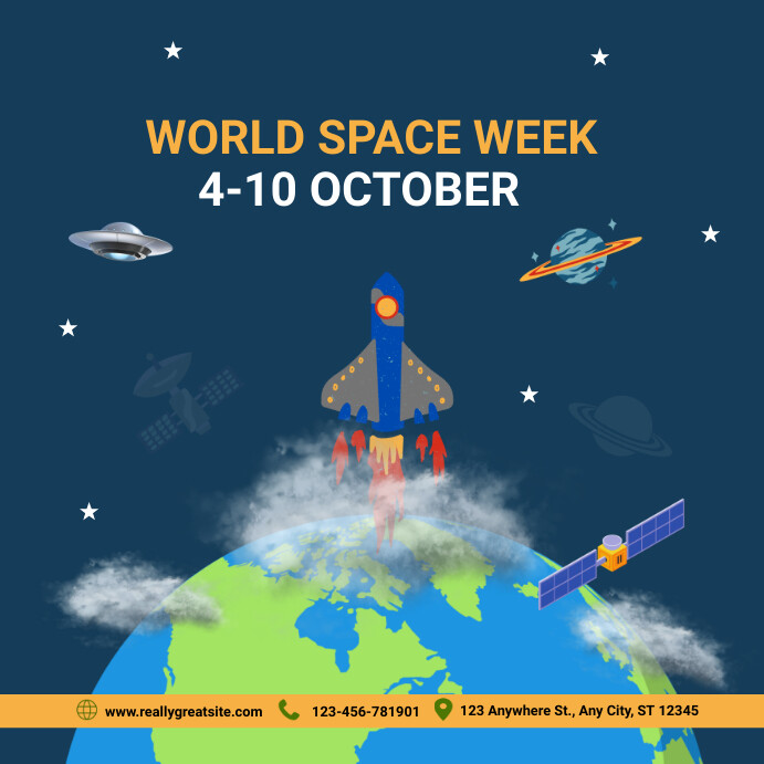 Copy of World Space Week, 4-10 October | PosterMyWall