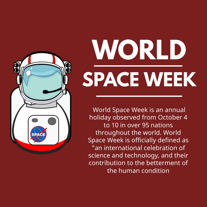 Copy of World Space Week | PosterMyWall
