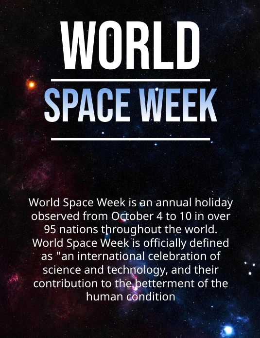 World Space Week Template | PosterMyWall