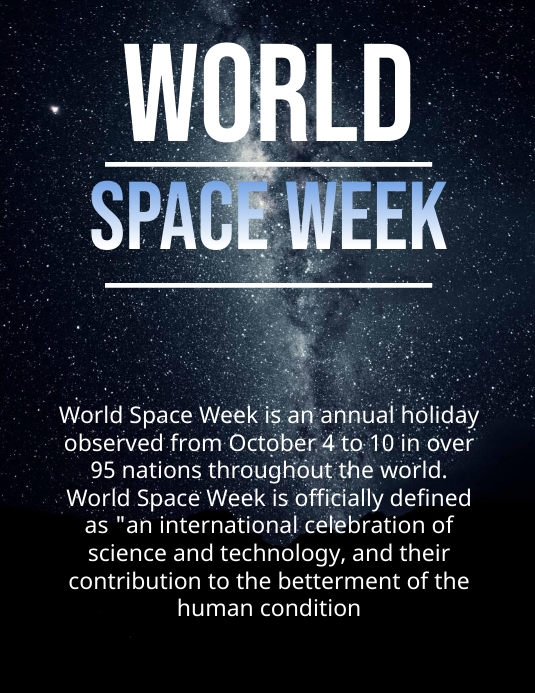 World Space Week Template | PosterMyWall