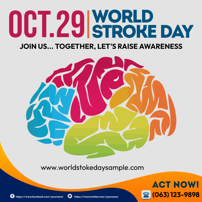 World Stroke Day Template | PosterMyWall