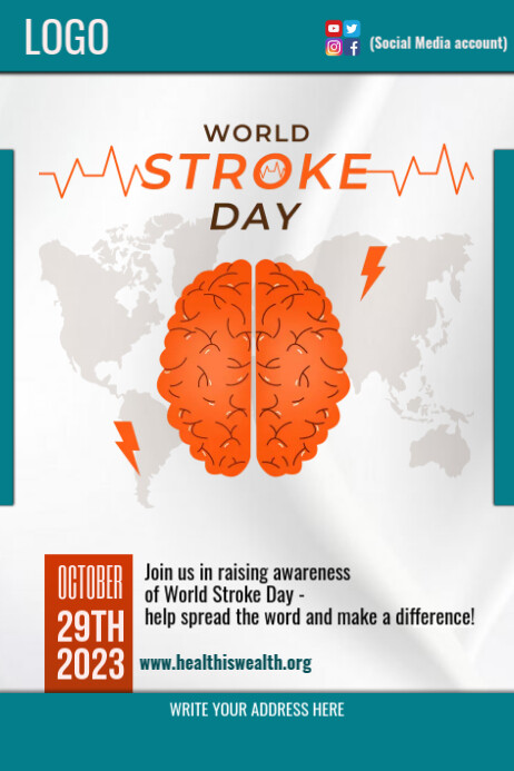 World Stroke Day Template Design | PosterMyWall