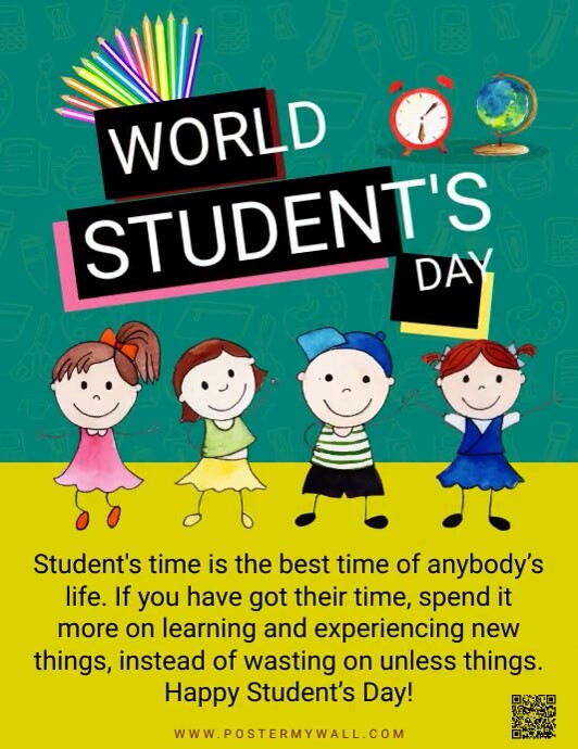 World Student's Day Template | PosterMyWall