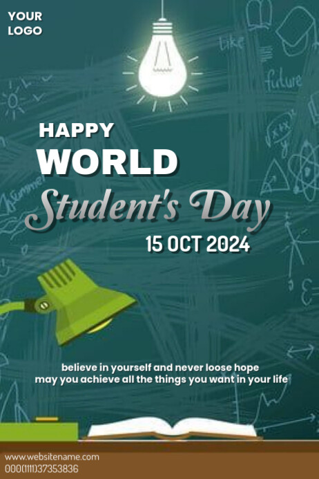 World Student's Day Poster Template | PosterMyWall