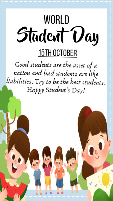 World students day,happy student day Template | PosterMyWall