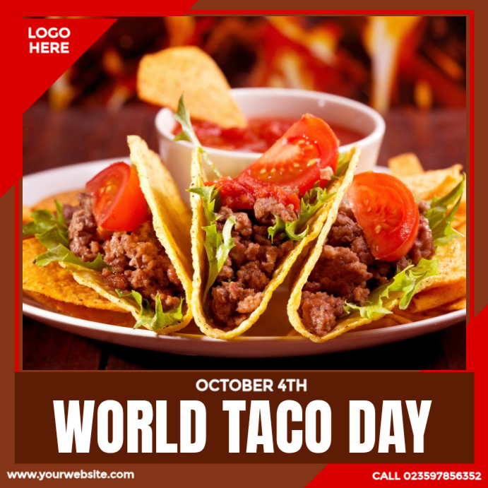 World Taco Day Template | PosterMyWall