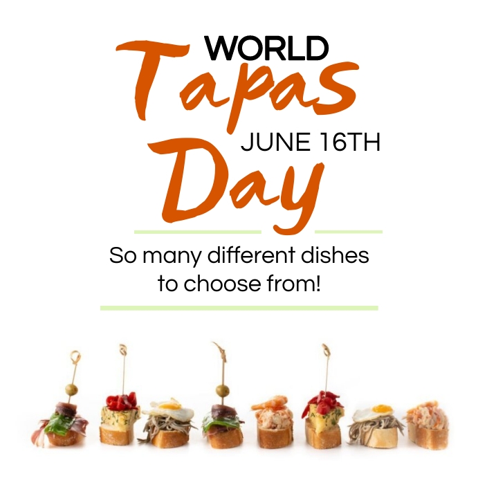 World Tapas Day Template | PosterMyWall