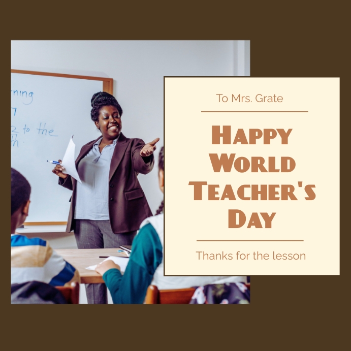 Copy of World Teacher's Day Appreciation | PosterMyWall