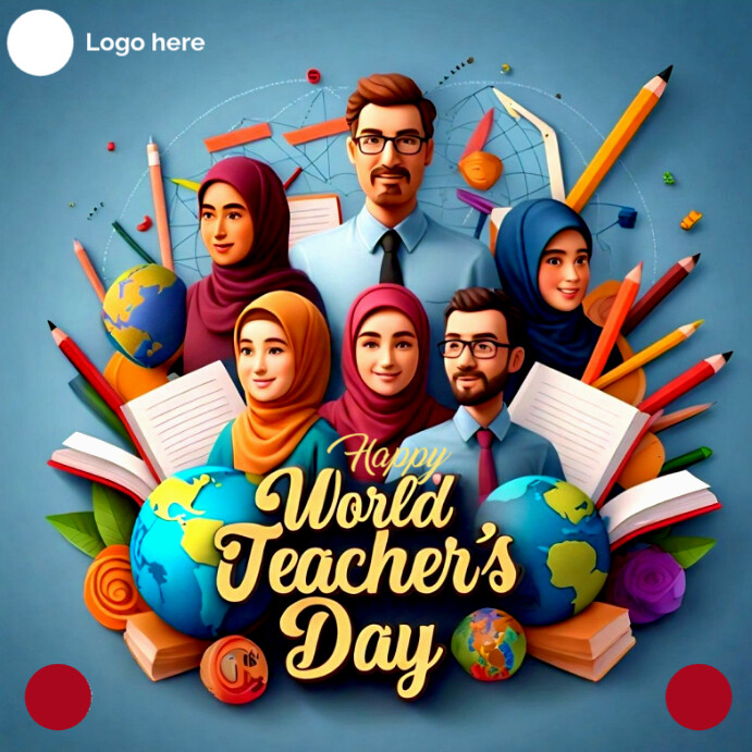 world teacher's day template | PosterMyWall