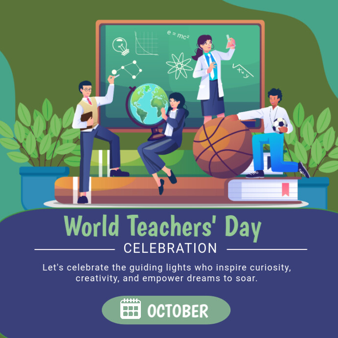 World Teachers' day template design/ Teachers' day day design template ...