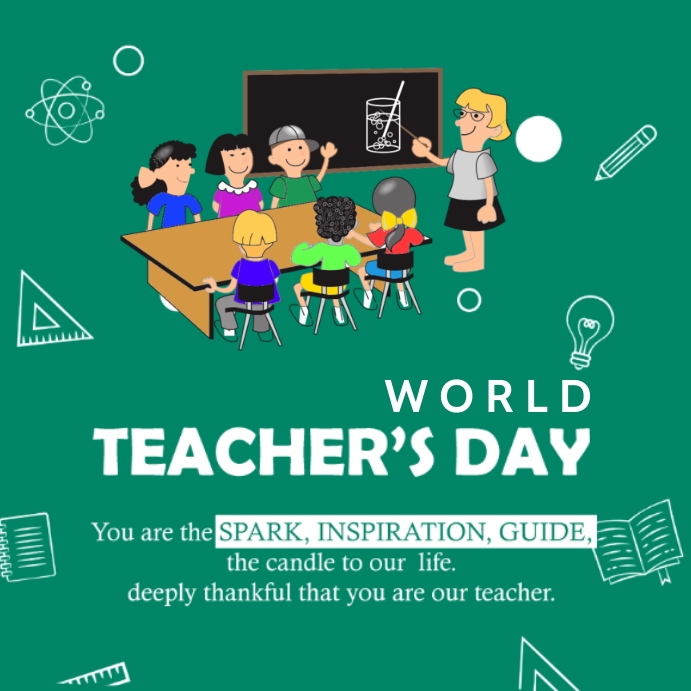 WORLD Teachers day Template | PosterMyWall