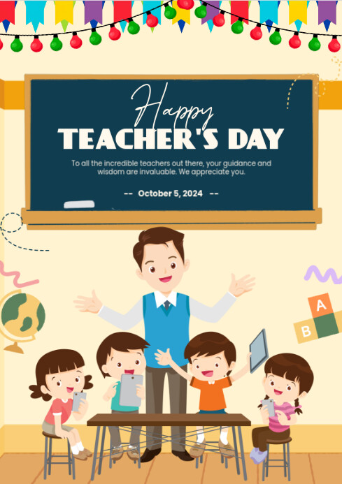 World Teachers Day Poster Template | PosterMyWall