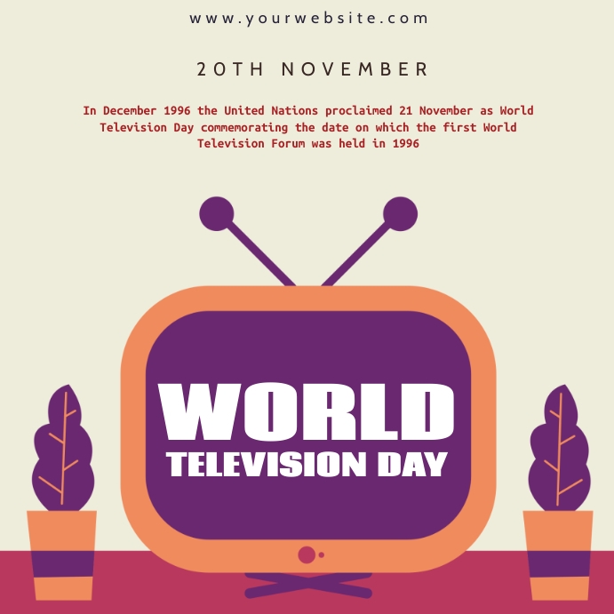 World Television Day Poster Template | PosterMyWall