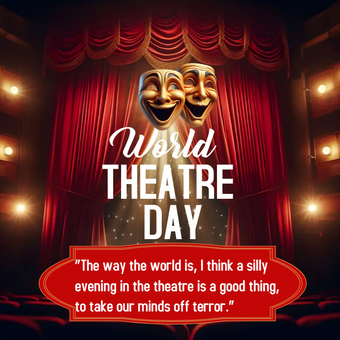 World theater day flyer Template | PosterMyWall
